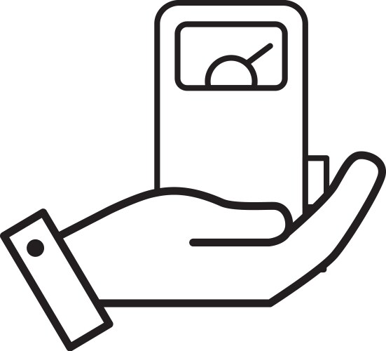 Silhouette hand with gas machine to environment Vector Image