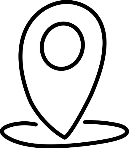 Pin map icon silhouette template isolated Vector Image