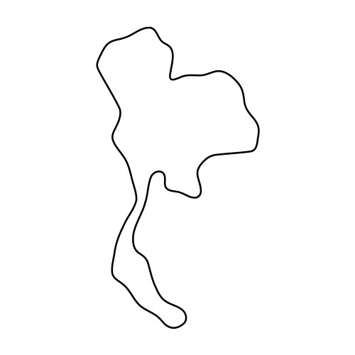 Map of thailand outline