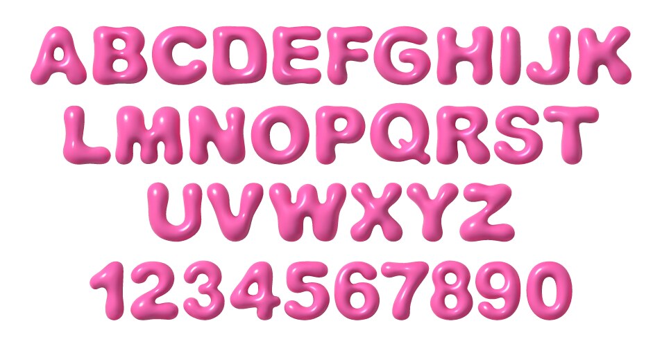 Pink Bubble Letters Vector Images (over 3,700)