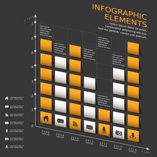 Abstract chart infographics Royalty Free Vector Image
