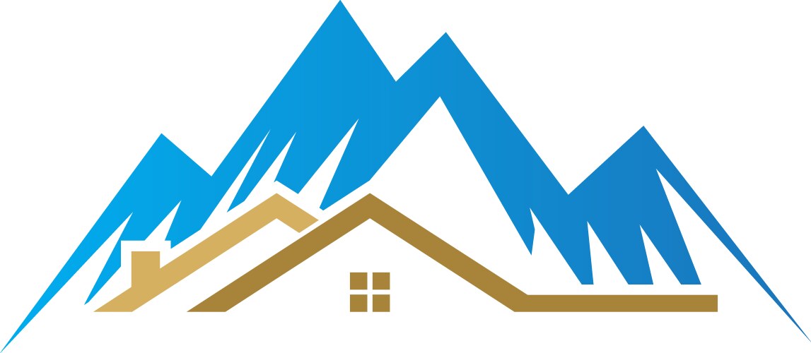 Green mountains flat style isolated Royalty Free Vector