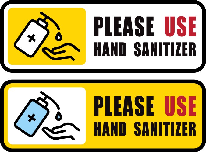 Hand entrapment hazard signs Royalty Free Vector Image