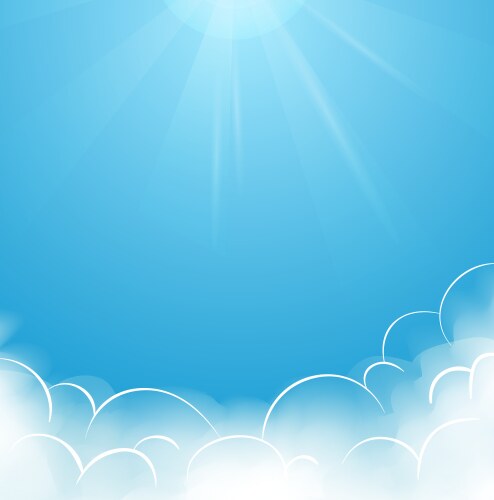 Blue horizontal seamless cloud patter Royalty Free Vector
