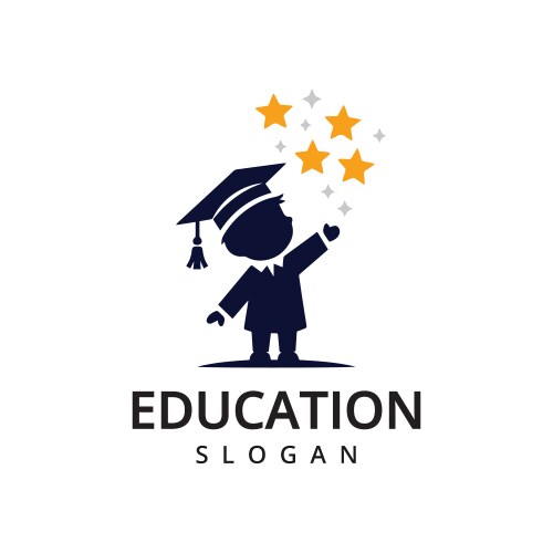 Kids Learning Logo Child Learn Logo Design Kid Education Icon Vector