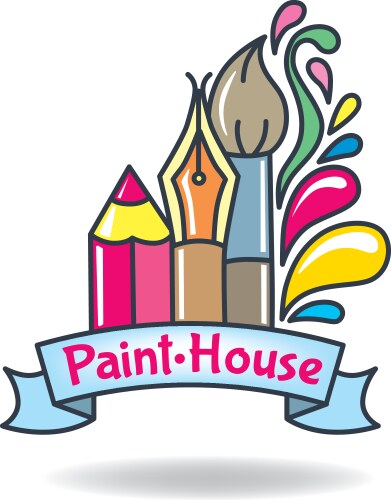 Paint palette paintbox drawing colors art tool Vector Image