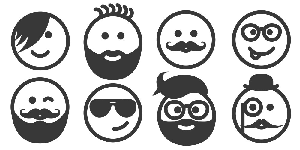 Melting smile emoji icons melted funny face Vector Image Melting smile emoji icons melted funny face Vector Image