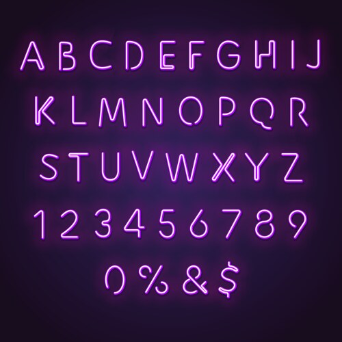 Neon Alphabet Vector Images (over 49,000)