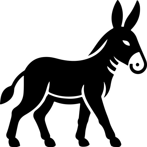 Flat design mermaid silhouette isolated on white Vector Image