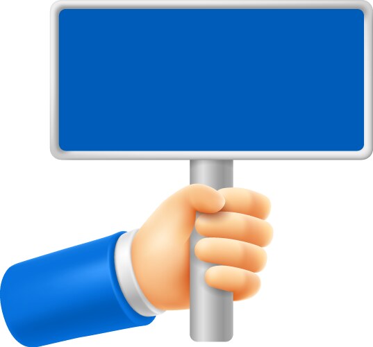 Hand Holding Placard Vector Images (over 6,300)