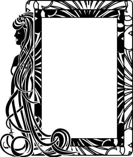 Art nouveau frame Royalty Free Vector Image - VectorStock
