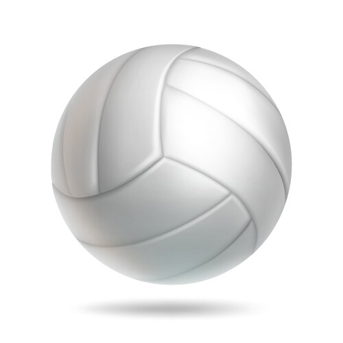 Realistic white volleyball Royalty Free Vector Image