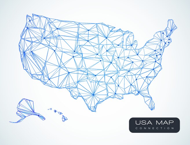 Faulkner outline map Royalty Free Vector Image