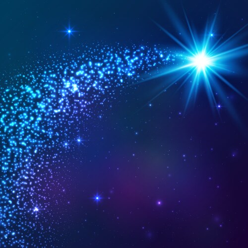 Blue shining magic light background Royalty Free Vector
