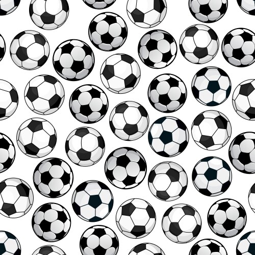Soccer ball seamless football background pattern Vector Image