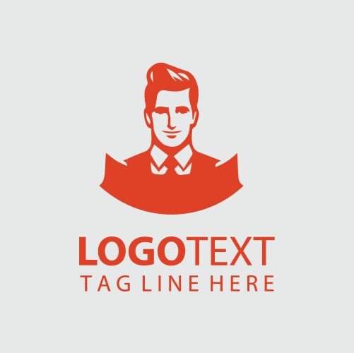 Gentle man logo Royalty Free Vector Image - VectorStock