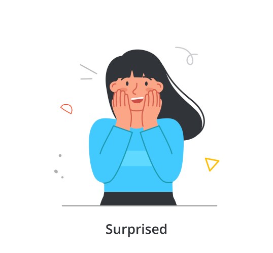Shock and surprise reactions Royalty Free Vector Image