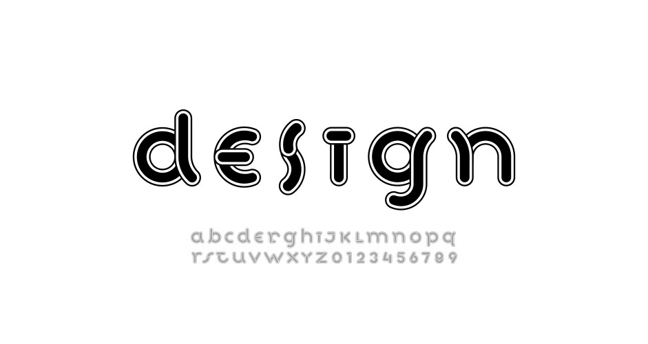 Modern font alphabet Royalty Free Vector Image