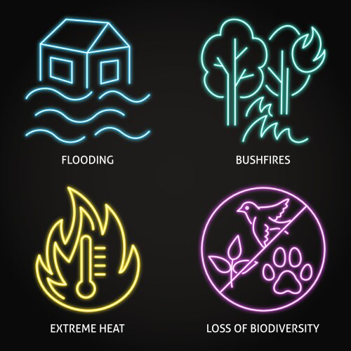 Burning candles icon set in neon line style Vector Image