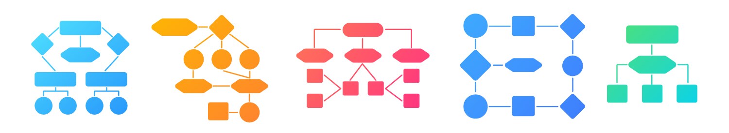 Minimal flowchart for hierarchy team planning Vector Image