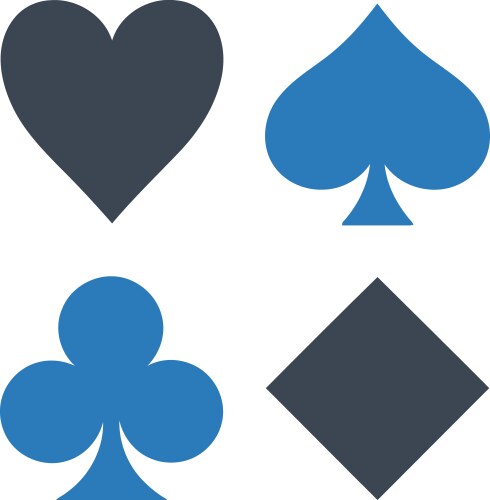 Playing cards symbols Royalty Free Vector Image