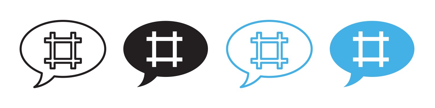 Black Hashtag Vector Images (over 4,800)