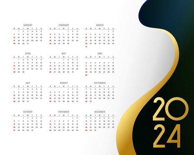 2025 full page calendar printable template week Vector Image