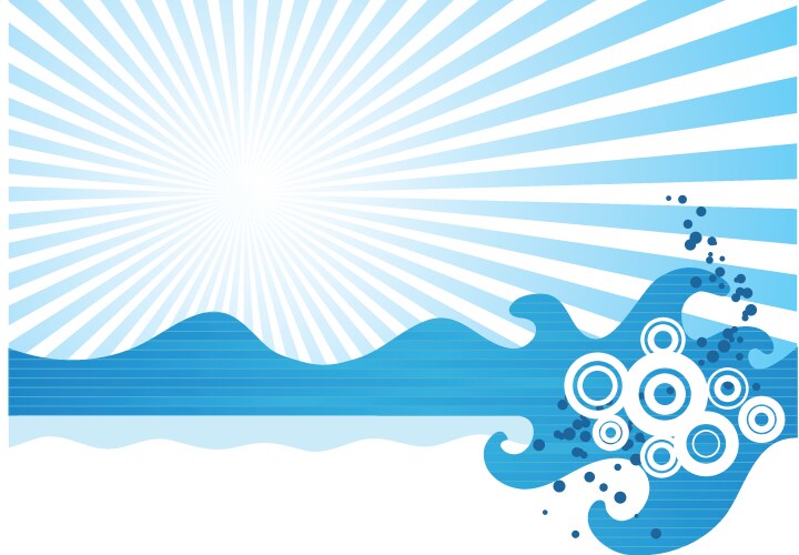 Sea waves Royalty Free Vector Image - VectorStock