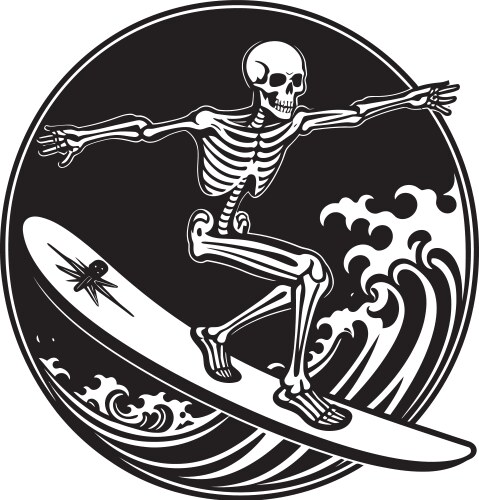 Skeleton Surfing Vector Images (over 4,200)