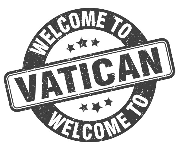 Welcome to vatican stamp round sign Royalty Free Vector