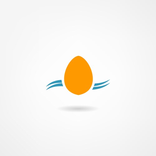 Breaking egg cartoon icon yolk dropping from Vector Image