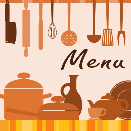 Menu cover background Royalty Free Vector Image
