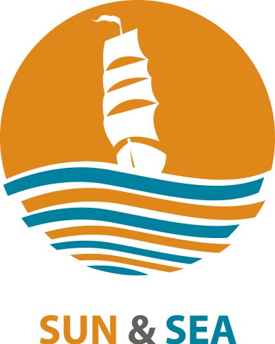 Ocean logo design Royalty Free Vector Image - VectorStock