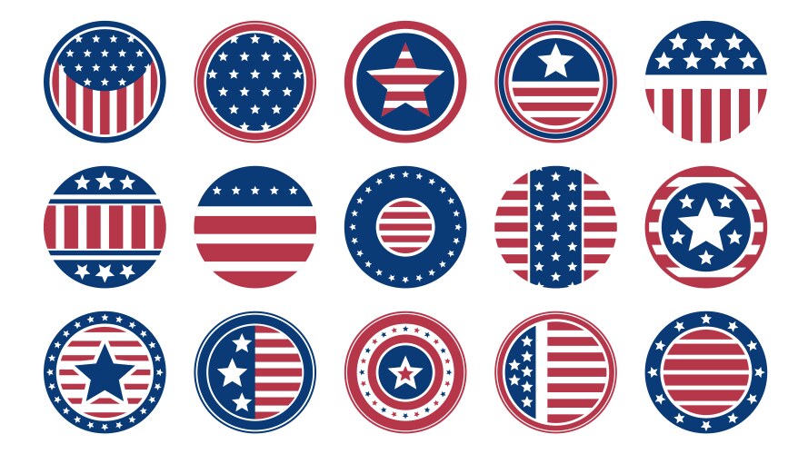 Us Flag Circle Vector Images (over 4,300)