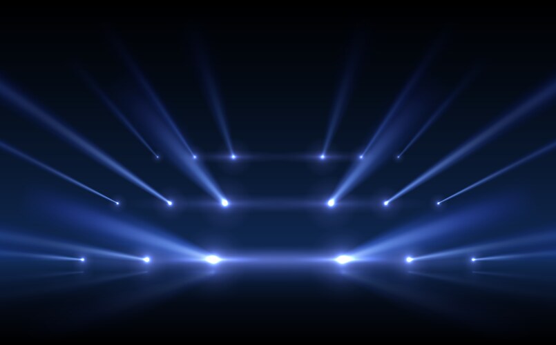 Abstract blue light rays background Royalty Free Vector