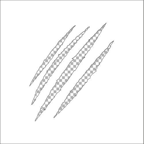 Number 5 with claw scratch logo design in yellow Vector Image