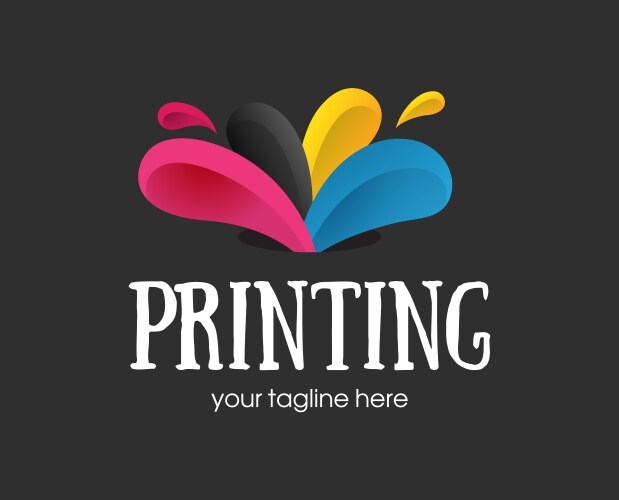 Digital print logo design template typography Vector Image Digital print logo design template typography Vector Image