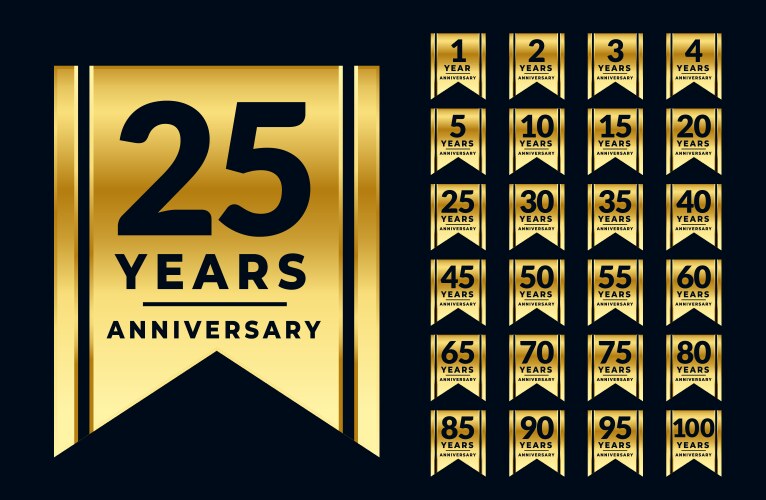 25th Anniversary Ribbon Vector Free