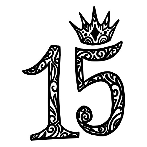 Mis 15 poster design Royalty Free Vector Image