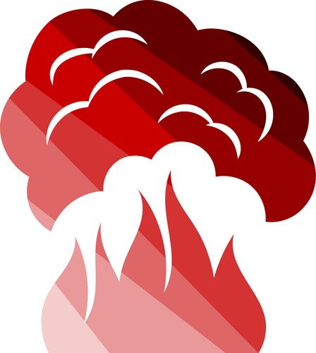 Fire and smoke icon Royalty Free Vector Image - VectorStock