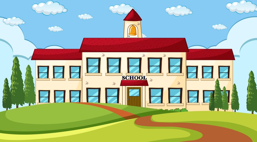 A school building background Royalty Free Vector Image