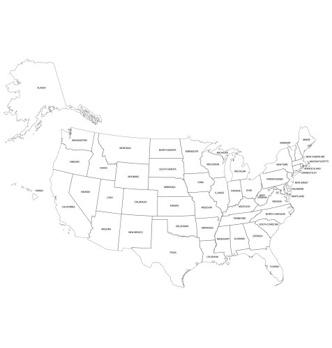 Map with States Outline Vector Images (over 110,000)