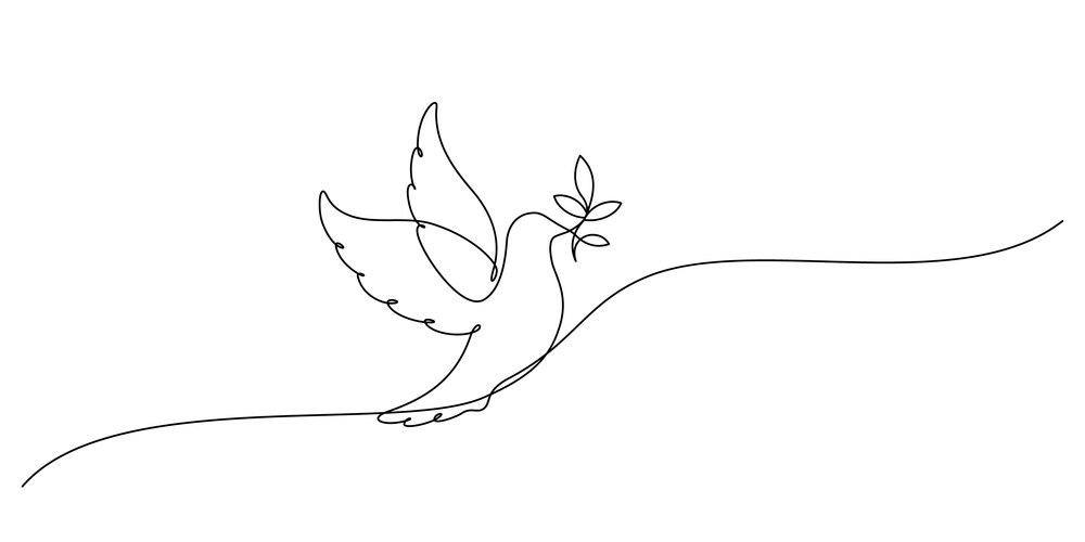 Dove Line Drawing Vector Images (over 5,900)
