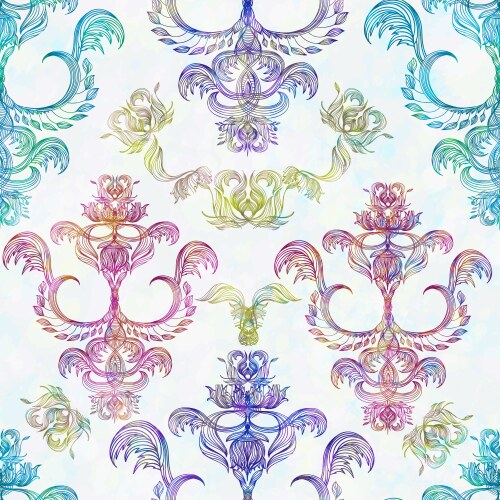 Seamless pattern in baroque rococo victorian Vector Image