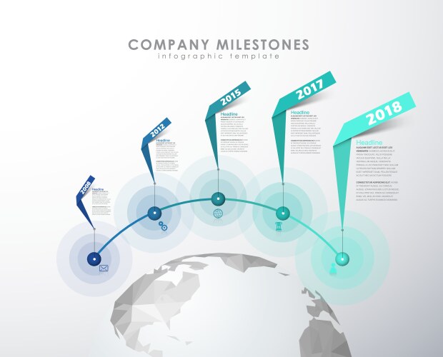Startup Timeline & Milestones Graphic Vector Image