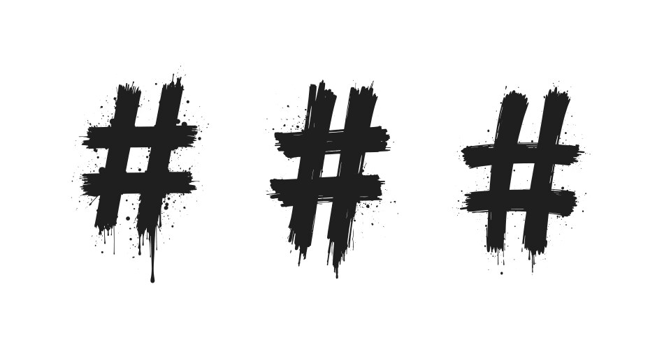 Black Hashtag Vector Images (over 5,100)