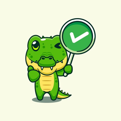 Correct and wrong sign symbol - cartoon Royalty Free Vector