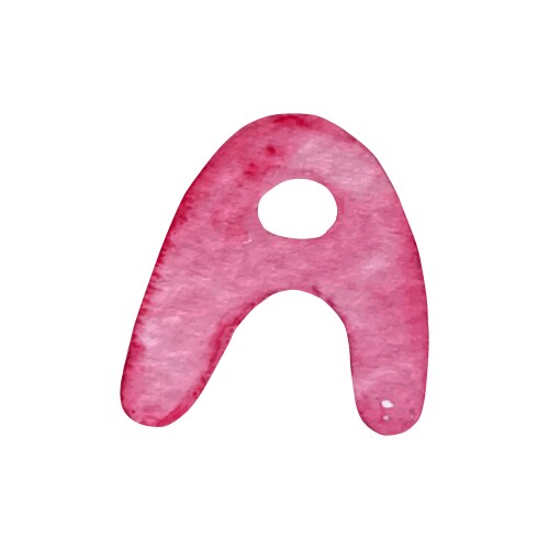 Letter r colorful watercolor aquarelle font type Vector Image