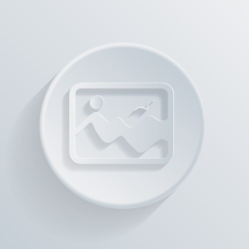 Circle icon with a shadow incandescent lamp Vector Image