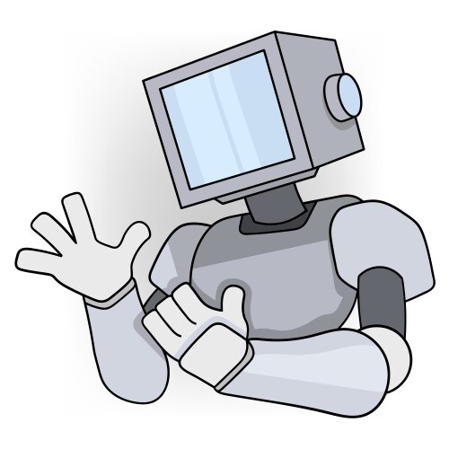 Cartoon doodle of future artificial intelligence Vector Image